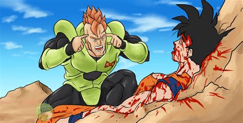Son Goku And Android 16 Dragon Ball And 3 More Drawn By Plantsaman
