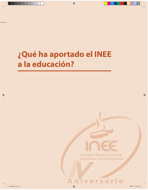 ¿qué Ha Aportado El Inee A La Educación