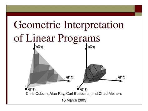 Ppt Geometric Interpretation Of Linear Programs Powerpoint