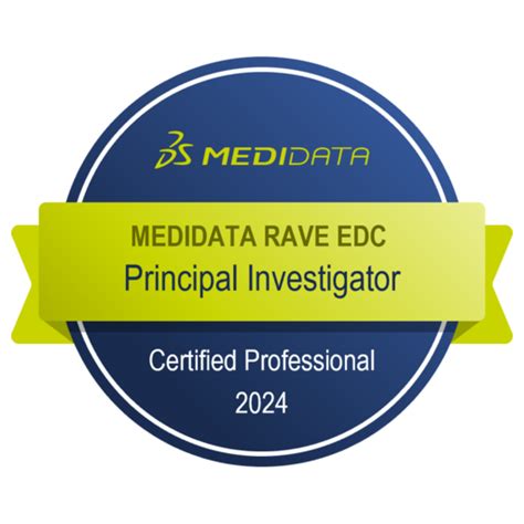Medidata Rave Edc Certified Principal Investigator 2024 Credly