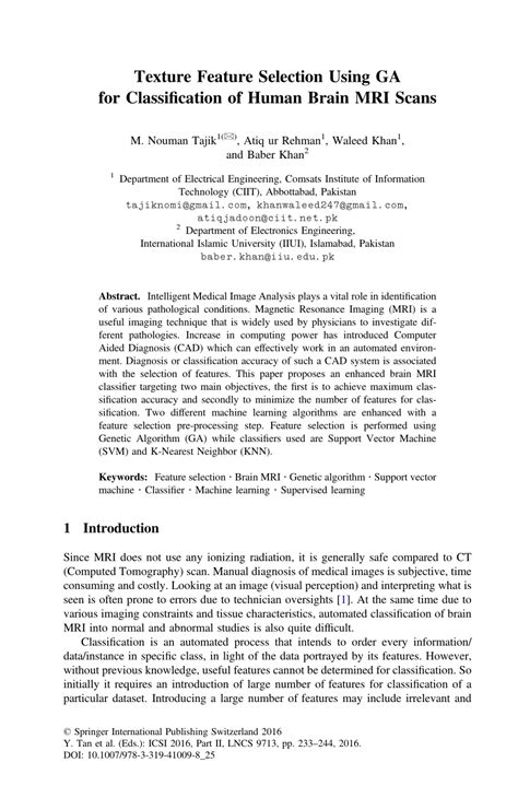 pdf texture feature selection using ga for classification of human