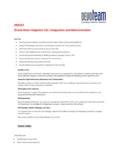 D83167 Oracle Data Integrator 12c Integration And D83167 Oracle