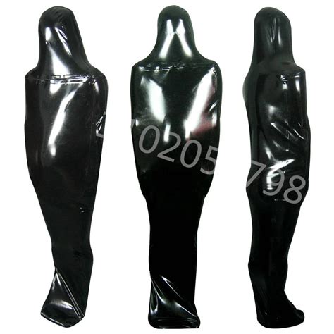 100 Latex Rubber Sexy Zwart Een Stuk Cosplay Party Comfortabele Mode Xs