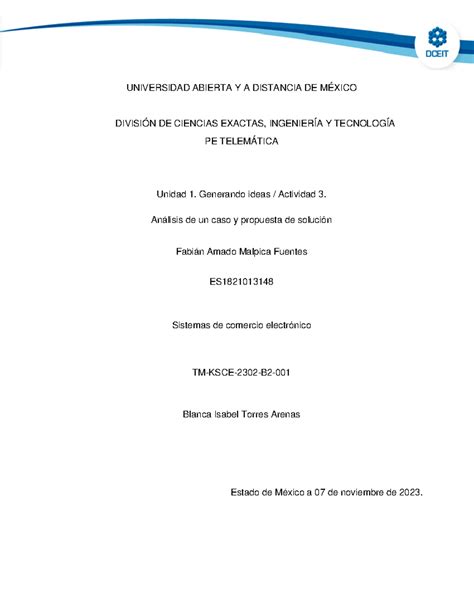 KSCE U1 A3 FAMF Actividad 3 Unidad 1 UNIVERSIDAD ABIERTA Y A