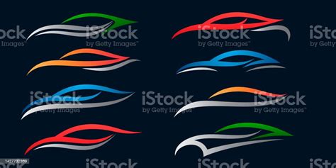 자동차 로고 컬렉션 벡터 로고 디자인 스포츠카 로고 자동차 수리점 및 세차장 Motor Racing Event에 대한 스톡 벡터 아트 및 기타 이미지 Motor