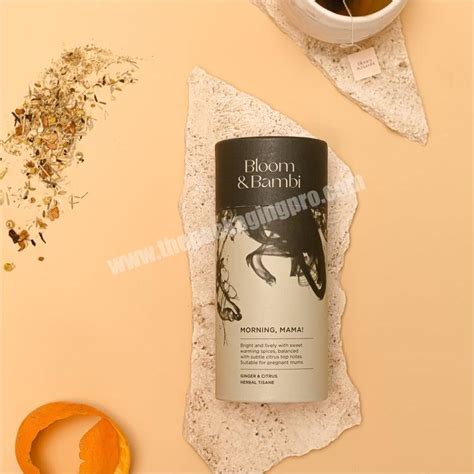 Eco Friendly Custom Food Kraft Matte Tea Round Box Cardboard Tube