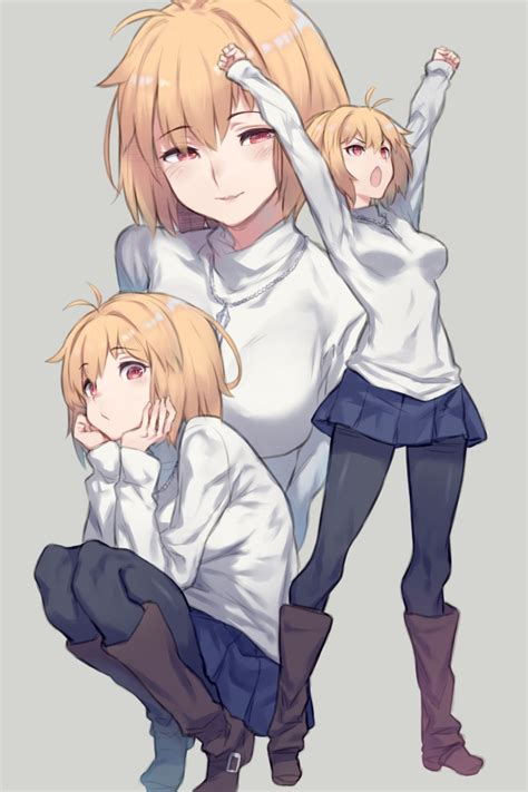 Safebooru 1girl Antenna Hair Arcueid Brunestud Auru T Blonde Hair