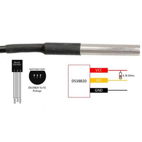Jual Ds18b20 Sensor Suhu Arduino Anti Air Waterproof Temperature