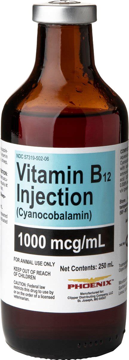 Vitamin B12 Generic Injectable Solution 1000 Mcg Ml 250 Ml Vial