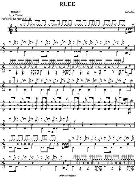 Rude Magic Drum Sheet Music Rossoni Drumsetsheetmusic