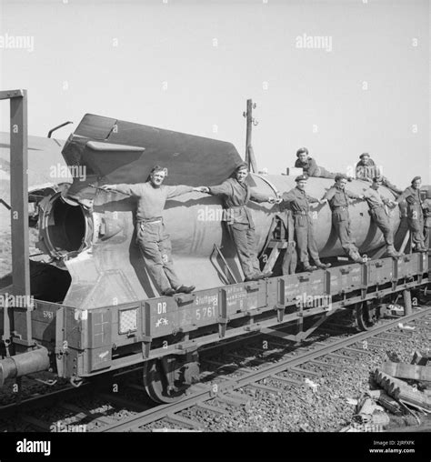 The British Army In North West Europe 1944 45 Troops Pose On A Railway