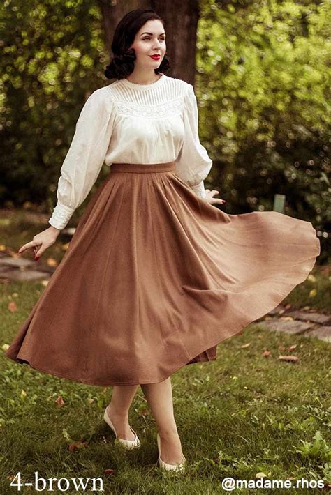 50s Green Long Wool Skirt Wool Circle Skirt Vintage Inspired Etsy