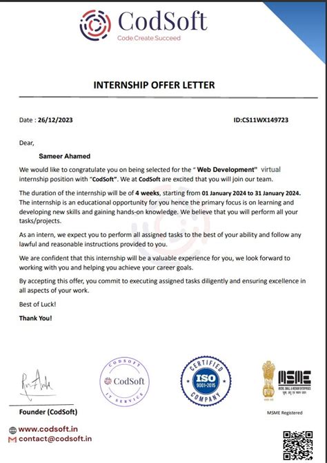 Sameer Ahamed On Linkedin Codsoft Newbeginnings Internship Careerdevelopment Webdevelopment