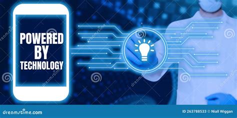 Text Caption Presenting Powered By Technology Word Written On Breakthrough Led To The Broad