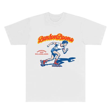 Benson Boone Rollerblading Tee Fireworks And Rollerblades Tour Merch T