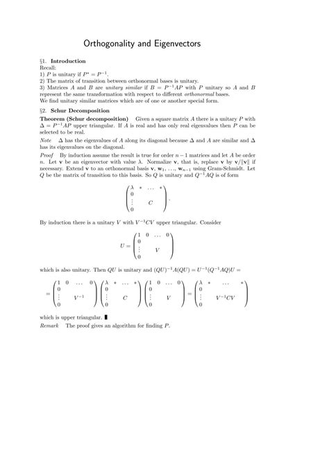 Matrices With Orthogonal Eigenvectors At Williams Abney Blog Matrices With Orthogonal Eigenvectors At Williams Abney Blog