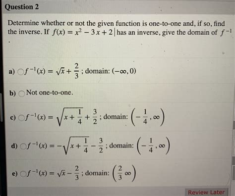Solved Question1 Determine Whether Or Not The Given Function