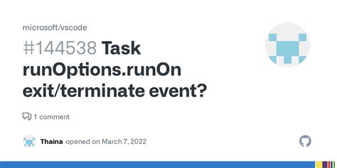 Task Non Exitterminate Event · Issue 144538 · Microsoft