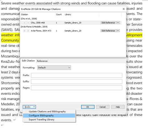 Endnote：如何实现在word中点击引文后直接跳转到文后参考文献