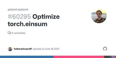 Optimize Torcheinsum · Issue 60295 · Pytorchpytorch · Github