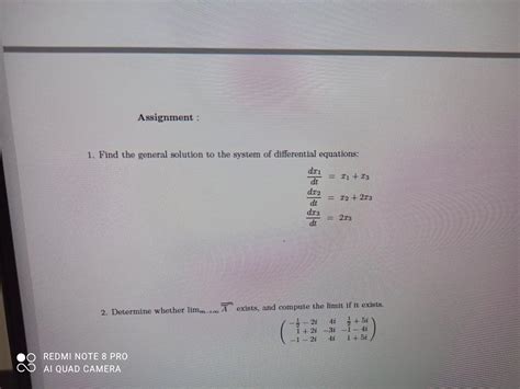 Solved The Topic Is Linear Algebra Eigenvalues Chegg