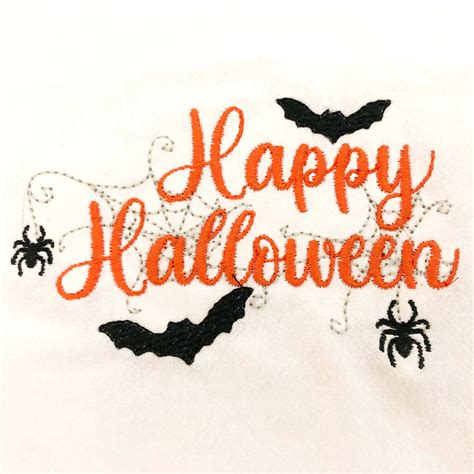 Happy Halloween Creepy Embroidery Design Machine Embroidery Geek