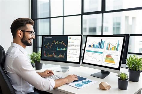 Analyzing Customer Satisfaction Modish Software For Marketing Strategy Premium Ai Generated Image