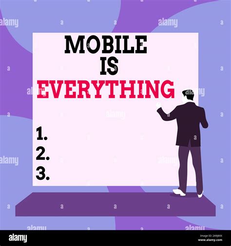 Conceptual Hand Writing Showing Mobile Is Everything Concept Meaning