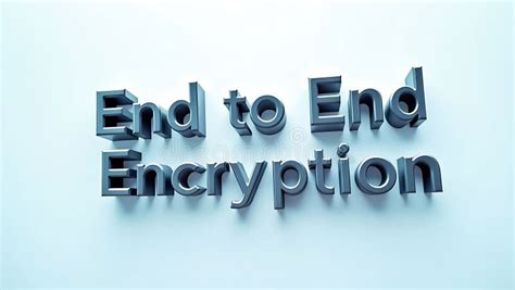 Detailed Typography Highlighting End To End Encryption With Modern Design Elements Stock