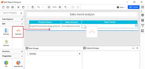 How To Add Sparkline In Sales Report Bold Reports