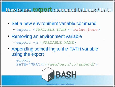 How To Use Export Command In Linux Unix Nixcraft