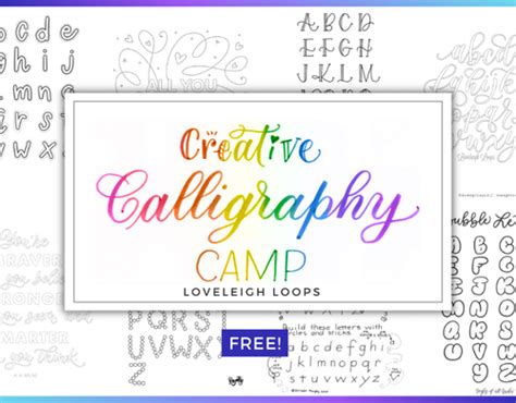 25 Free Practice Sheets For Calligraphy Tutorials — Loveleigh Loops