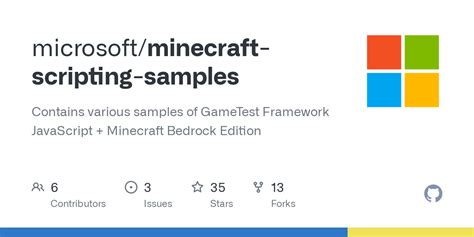 Minecraft Scripting Samples README Md At Main Microsoft Minecraft