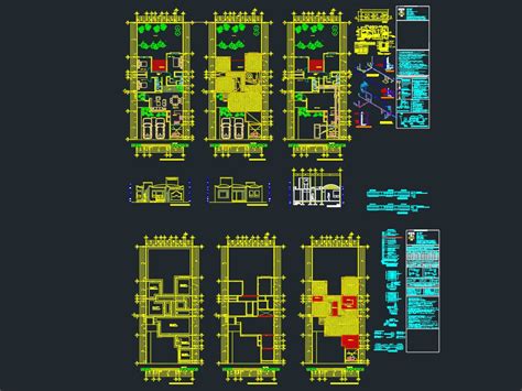 Planos De Casa Habitación De 2 Niveles En Dwg 290 Mb Librería Cad