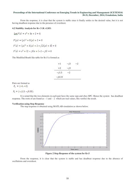 Design Of Second Order Linear Time Invariant Systems For Deadbeat