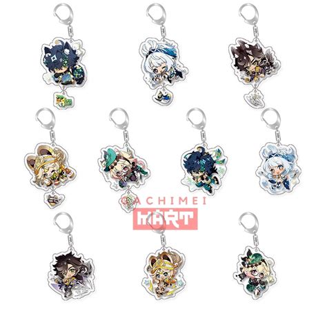 Gm Genshin Impact Game Natlan Characters Chibi 5cm Acrylic Keychains