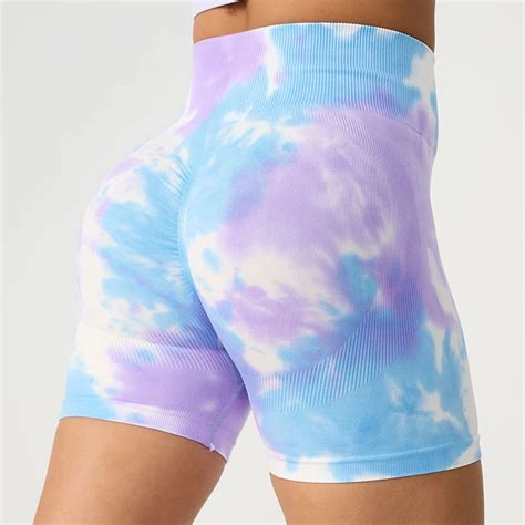 Tie Dye Sports Gradient Legging Fashion Women High Waist Seamless