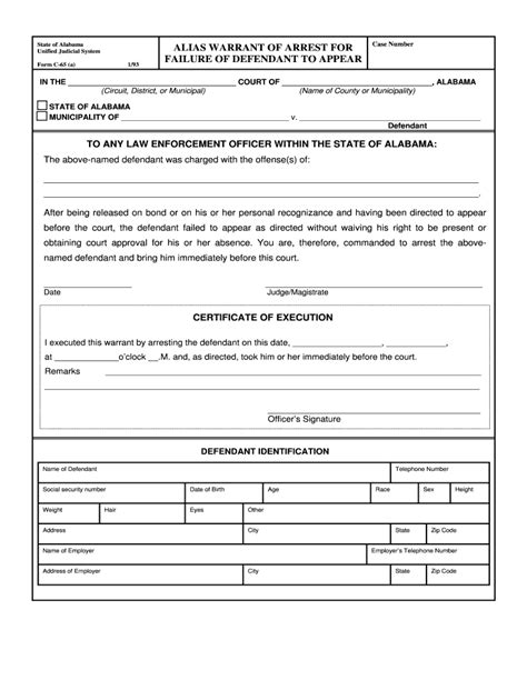 Alias Writ Of Arrest Complete With Ease Airslate Signnow