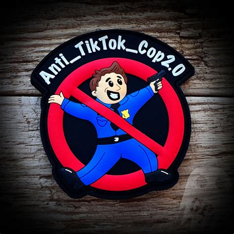 Anti Tiktok Cop 20 Pvc Patch And Decal Ghost Patch
