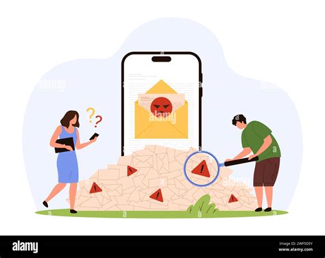 Warning Scam And Spam Notification In Mailbox Mobile App Tiny People