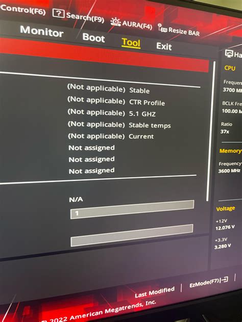 Exporting “not Applicable” Bios Profile Rasus
