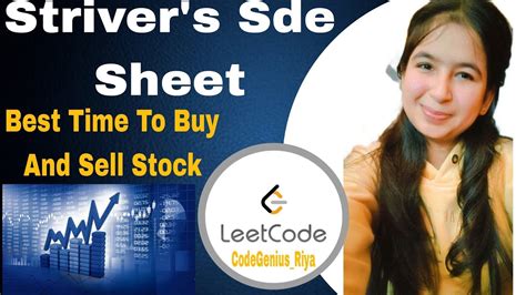 Best Time To Buy And Sell Stock Leetcode 121 Strivers Sde Sheet