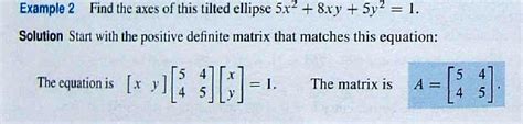 Why Are The Eigenvectors The Axes Of An Ellipse • Physics Forums