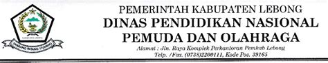 Alamat Dinas Pendidikan Nasional Pemuda Dan Olahraga Kabupaten Lebong