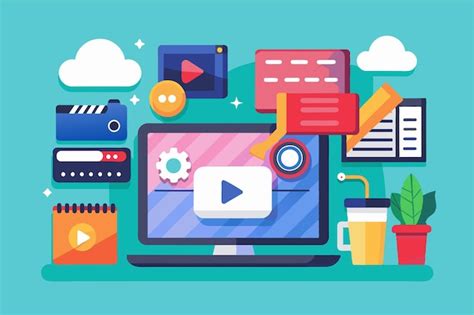 A Vibrant Desktop Display Showcases Customizable Tools For Creating And
