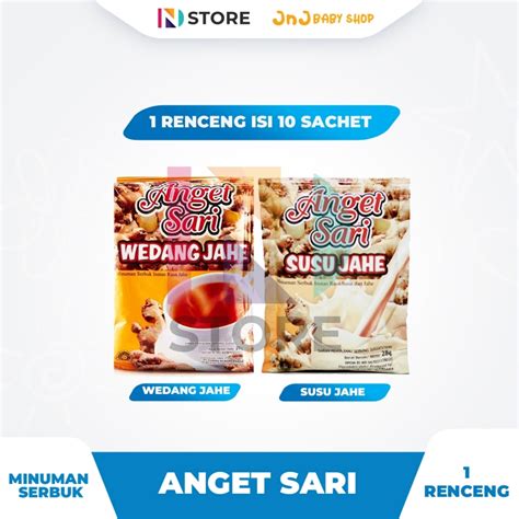jual anget sari wedang jahe susu jahe jahe jeruk nipis 1 renceng isi 10