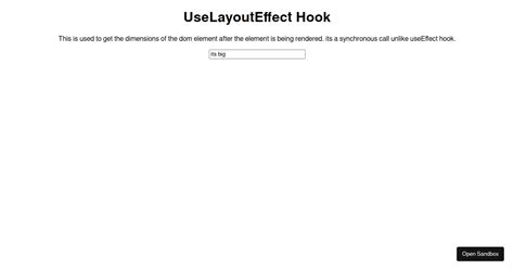 Uselayouteffect Codesandbox