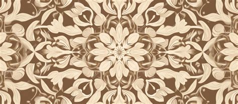 Premium Photo Symmetrical Beige Patterns For Fabric Prints And Interior Design