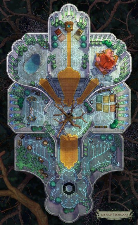 Shadewood II Matriarchs Quarters 40x65 Dnd World Map Dungeon