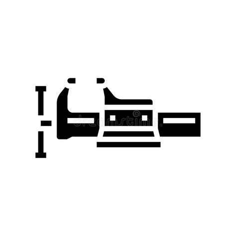 Bench Vice Line Icon Vector Illustration Stock Illustration
